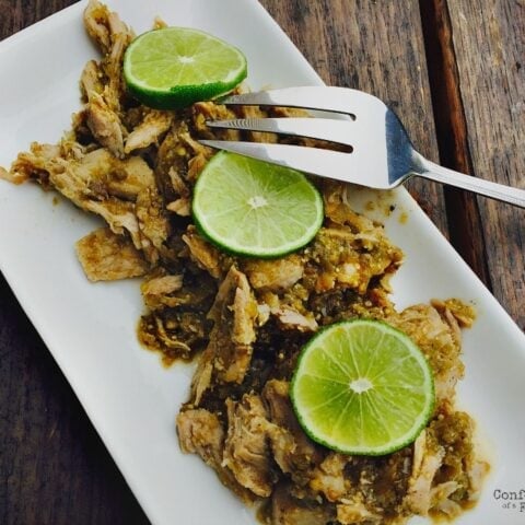 Easy Salsa Verde Pork - Confessions of a Fit Foodie