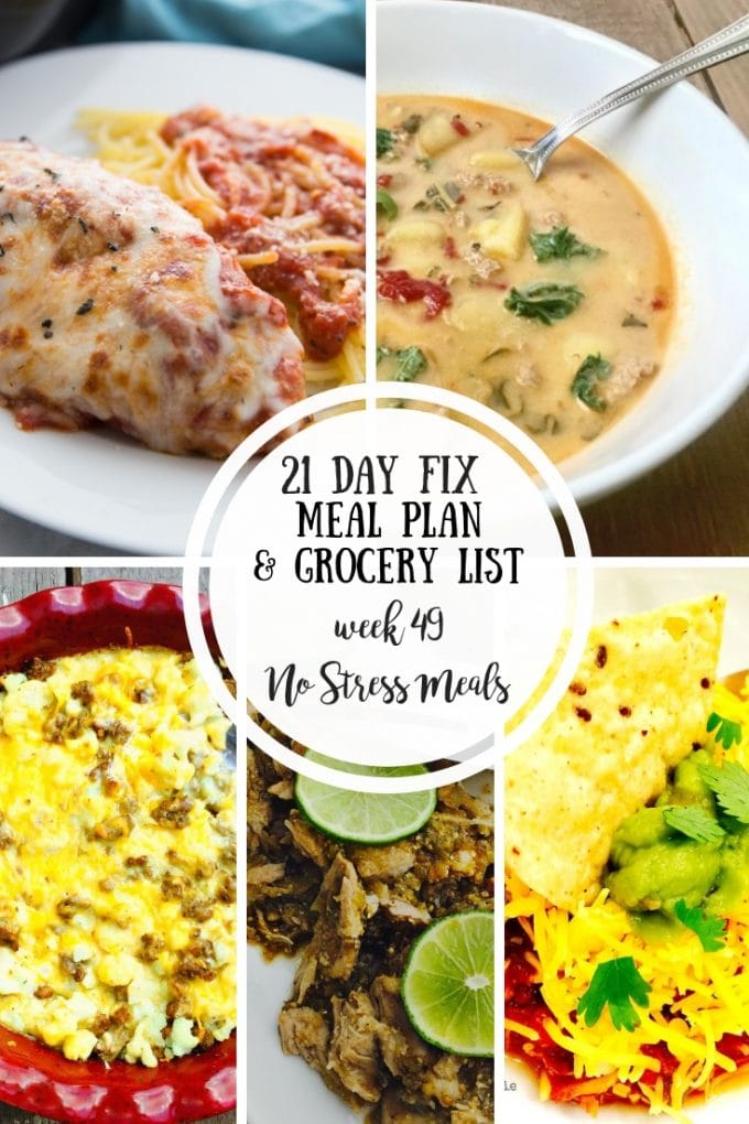 21 Day Fix Quick and Easy Meal Plan Roundup [Ultimate Portion Fix ...