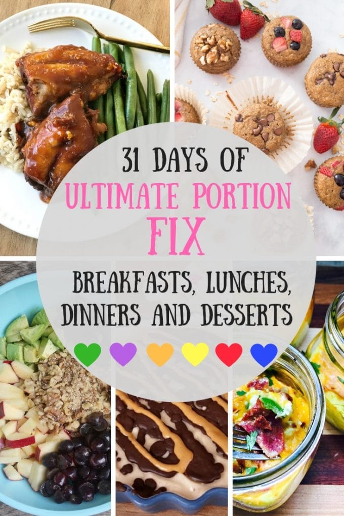 Portion Fix Recipe Guide | 31 Days of Portion Fix Recipes - Confessions ...
